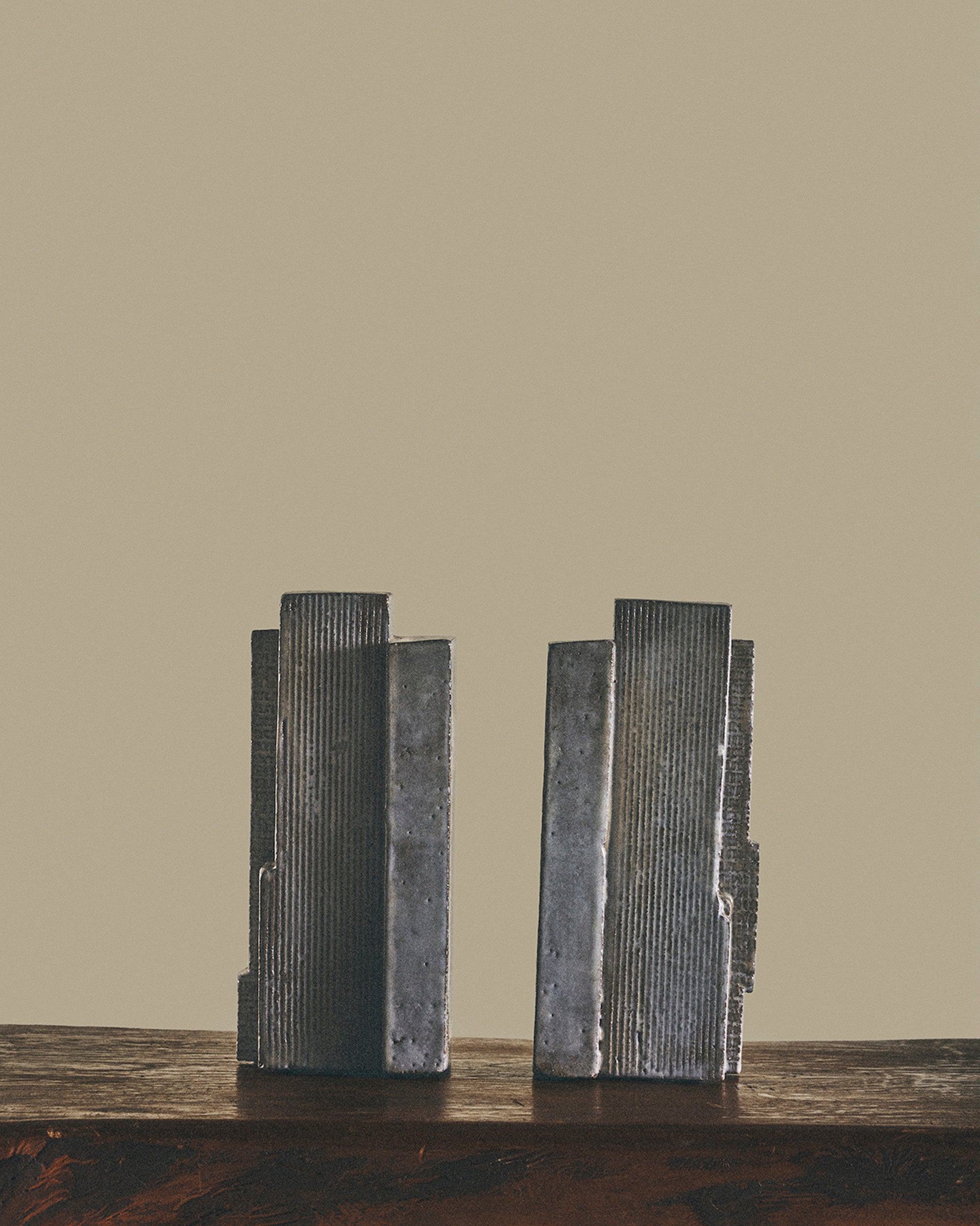 Quarters | Ivory Block Bookends