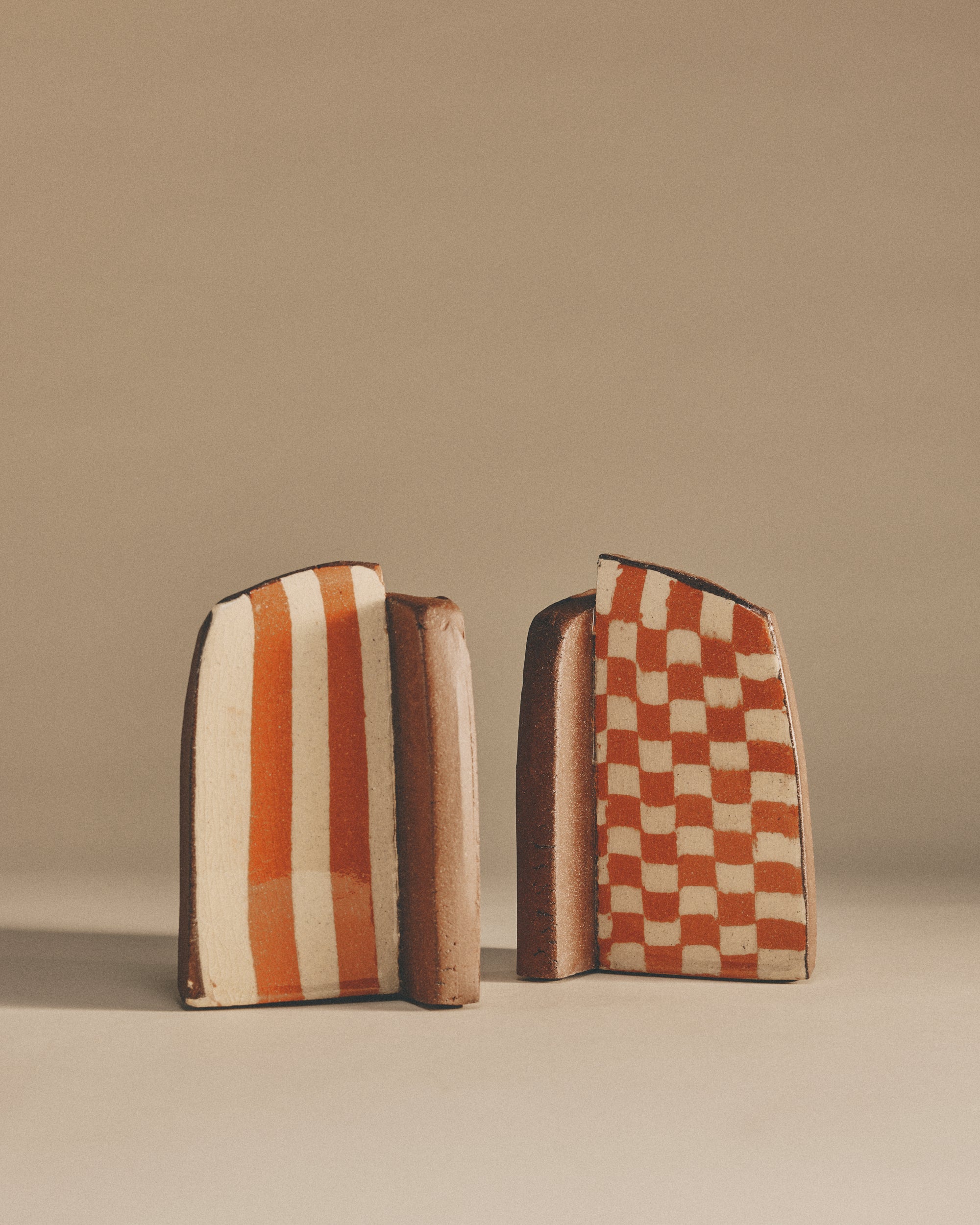 Quarters | Persimmon and Cream Bookends